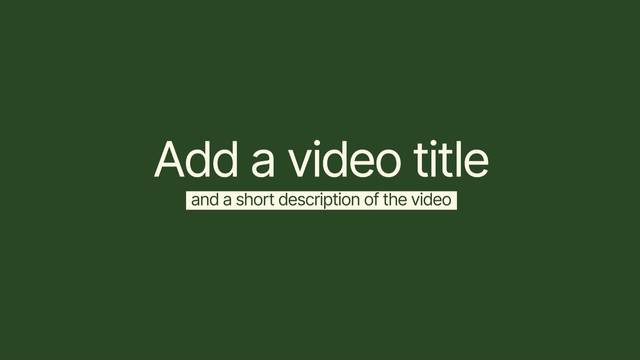 Reveal video template | by Vimeo